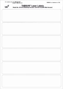 6318-A4 : TABQuik Labels LASER(6 Labels/A4 sheet) | Datafile